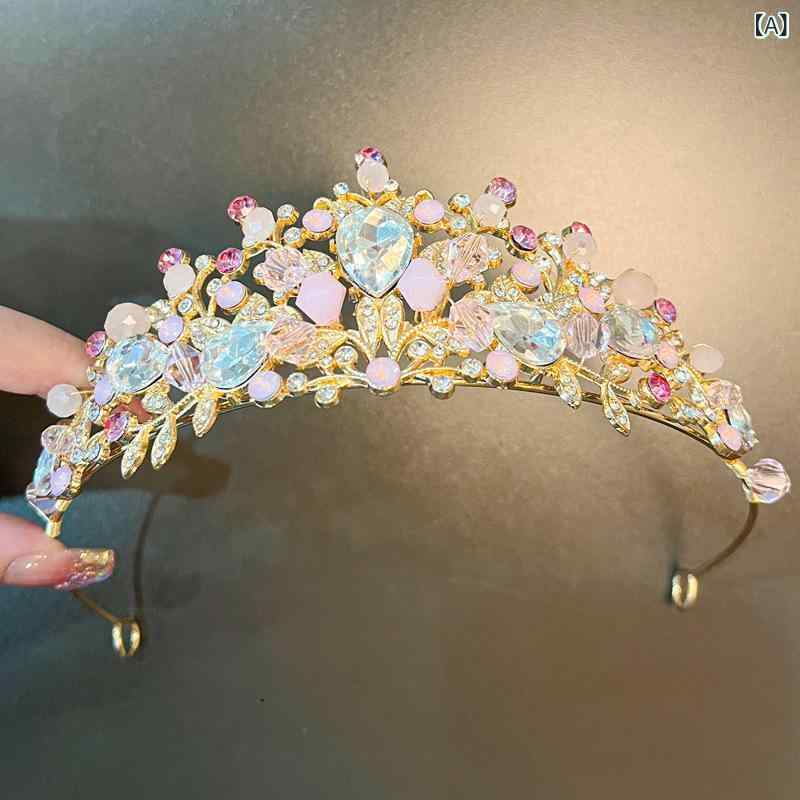 ・カテゴリ: ヘッドアクセサリー・スタイル: プリンセス・対象: 子供・デザイン: クラウン・素材: 合金・水晶種類: 白水晶・装飾要素: ラインストーン、パール、バタフライ・カラー展開: ピンクパールクラウン（手作り）、バタフライクラウン...