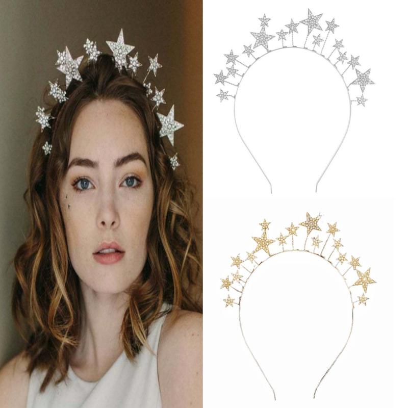 ・カテゴリ: ヘアアクセサリー・スタイル: 立体ヘアバンド・素材: 合金・加工: ラインストーン・モチーフ: 星型・スタイル分類: 個性・カラー展開: ゴールド、シルバー、ローズゴールド、銅線ゴールド、銅線シルバー・対象: 女性