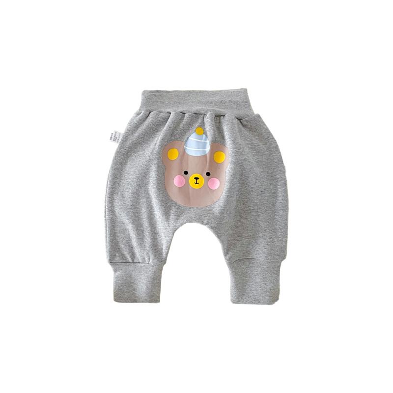 ・カテゴリ: 子供パンツ・スタイル: 韓版レジャー・主な素材: 綿95%、スパンデックス5%・柄: キャラクター・パンツ丈: ロング・ウエスト: ローライズ・性別: 男女共用・カラー展開: 米白、グレー・サイズ展開: 73、80、90、100