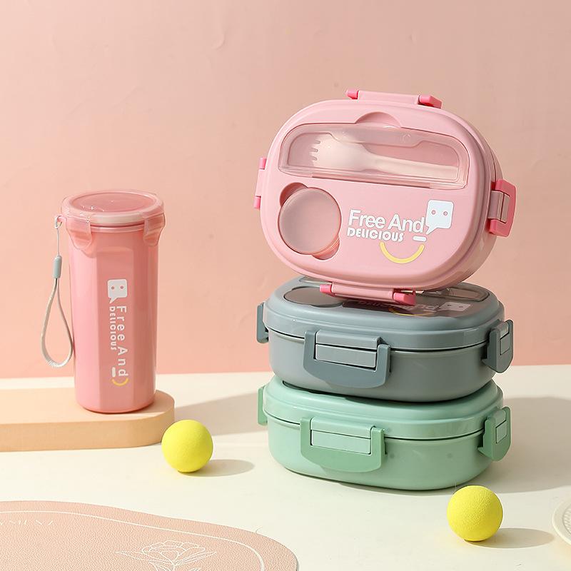 ・カテゴリ: 弁当箱・素材: プラスチック・形状: 長方形・スタイル: 可愛い・柄: 卡通・対象: 学生・容量: 800-1000ml・層数: 単層・機能: 仕切り