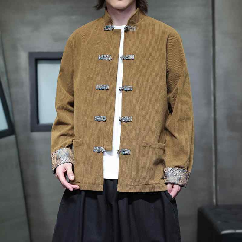 ・カテゴリ: 漢服・スタイル: 中国風カジュアル・生地: コーデュロイ・主な素材: ポリエステル100%・シーン: カジュアル・ターゲット層: 青少年・カラー展開: ブラック、カーキ・サイズ展開: M、L、XL、2XL、3XL、4XL、5X...