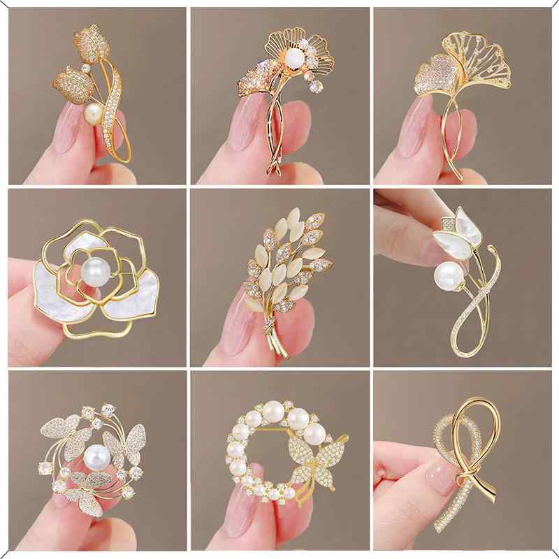・素材: 合金・デザイン: 花・加工: メッキ・種類: ブローチ・スタイル: ナチュラル・スタイル分類: 清新スイート・対象: 女性