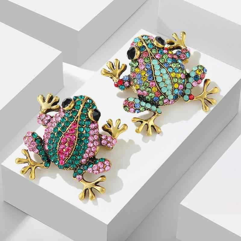 ・カテゴリ: 胸針・素材: 合金・形状: 動物・加工: ジルコニア埋め込み・カラー展開: ピンクグリーン、ミックスカラー・機能: 装飾・対象: 男女兼用