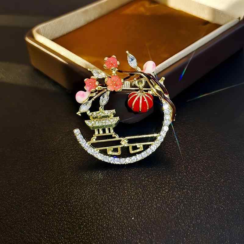 ・カテゴリ: 胸針・素材: 亜鉛合金・スタイル: 古風・スタイル分類: 文艺復古・モチーフ: 花・装飾: ラインストーン・対象: 女性・流行要素: 民族風/国風