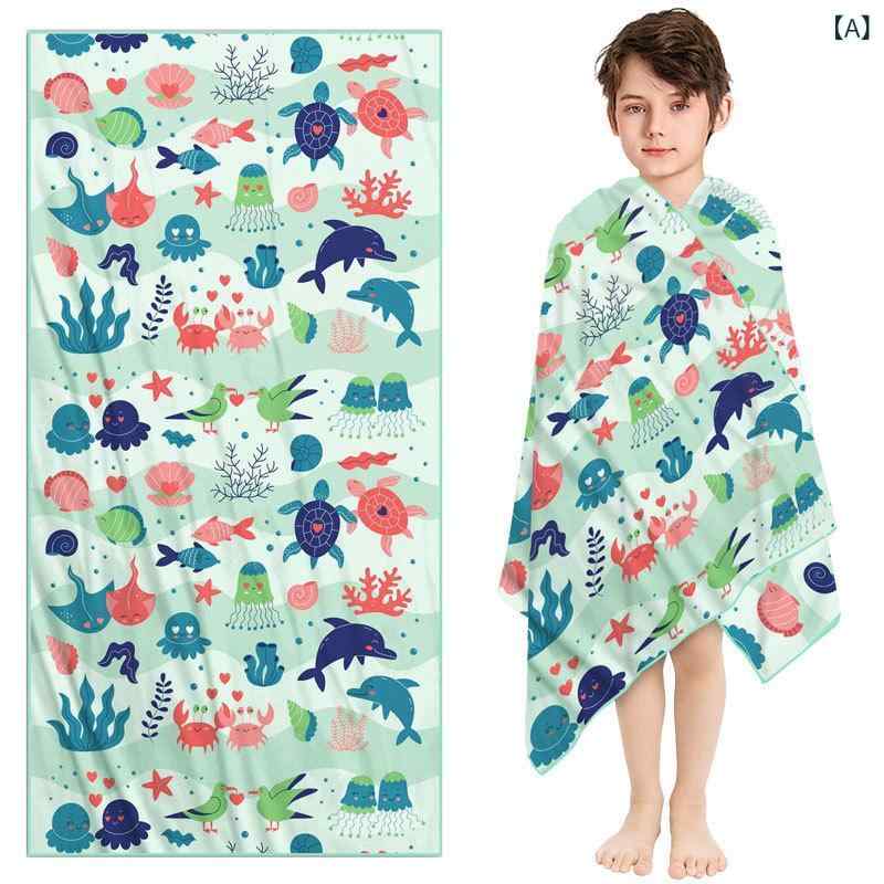 ・主な素材: 超細繊維・重量: 241g・サイズ: 76×152cm・糸仕様: 21股・加工: 縁かがり、プリント・柄: 海と陸と空、アニマルフォレスト、海底世界、美人魚プリンセス・カラー展開: ミントグリーン、ロイヤルブルー、オレンジ、ネ...