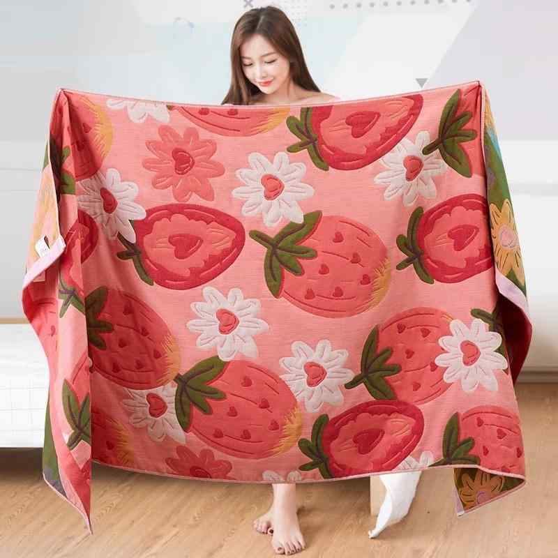 ・カテゴリ: バスタオル/ビーチタオル・素材: ガーゼ・重量: 400-500g・柄: 草莓庄园、花满天下、恐龙世界・サイズ: 80×160cm・糸仕様: 40番手・織り: 平織