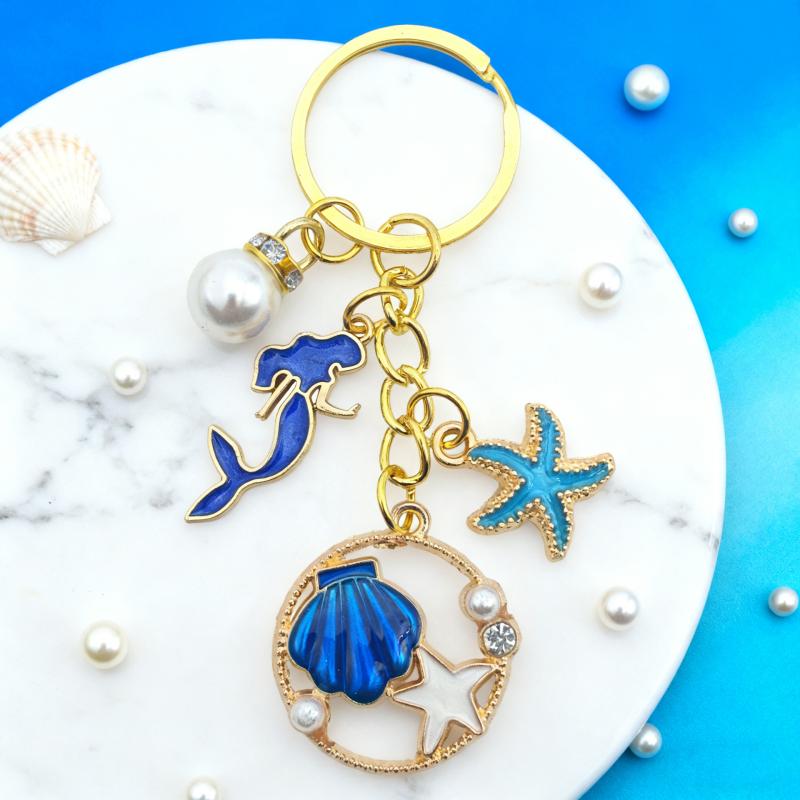 ・素材: 合金・スタイル: リゾート風・種類: キーホルダー・柄: 海洋生物・デザイン: マーメイド・テイスト: 清新フェミニン