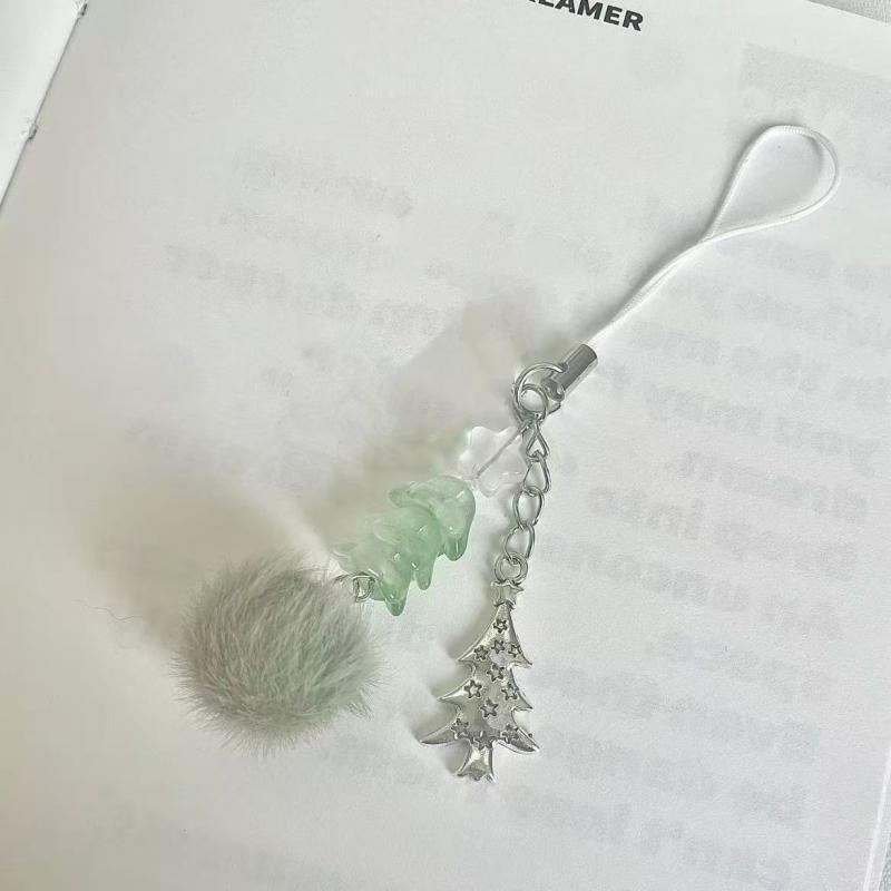 ・主な素材: プラスチック/レジン・カラー展開: グリーン、ピンク・タイプ: キーホルダー・柄: クリスマスツリー毛玉、星、日月、雲、宇宙・スタイル: ナチュラル、清新スイート
