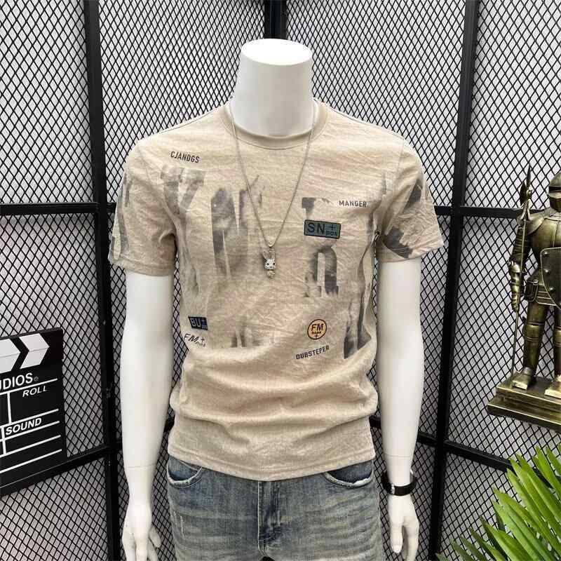 ・カテゴリ: Tシャツ・スタイル: カジュアル・主な素材: ポリエステル（含有量 71%-80%）・柄: アルファベット・シルエット: スリムフィット・ネックライン: クルーネック・袖丈: 半袖・厚さ: 薄手・フード: なし・生地: アイス...