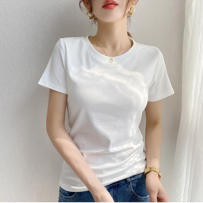 ・カテゴリ: Tシャツ・主な素材: 綿・柄: 無地・スタイル: 通勤・ネックライン: クルーネック・袖丈: 半袖・版型: ストレート・着丈: 普通・カラー展開: ホワイト、ブラック、ベージュ、ピンク、ライトブルー・サイズ展開: S、M、L、...