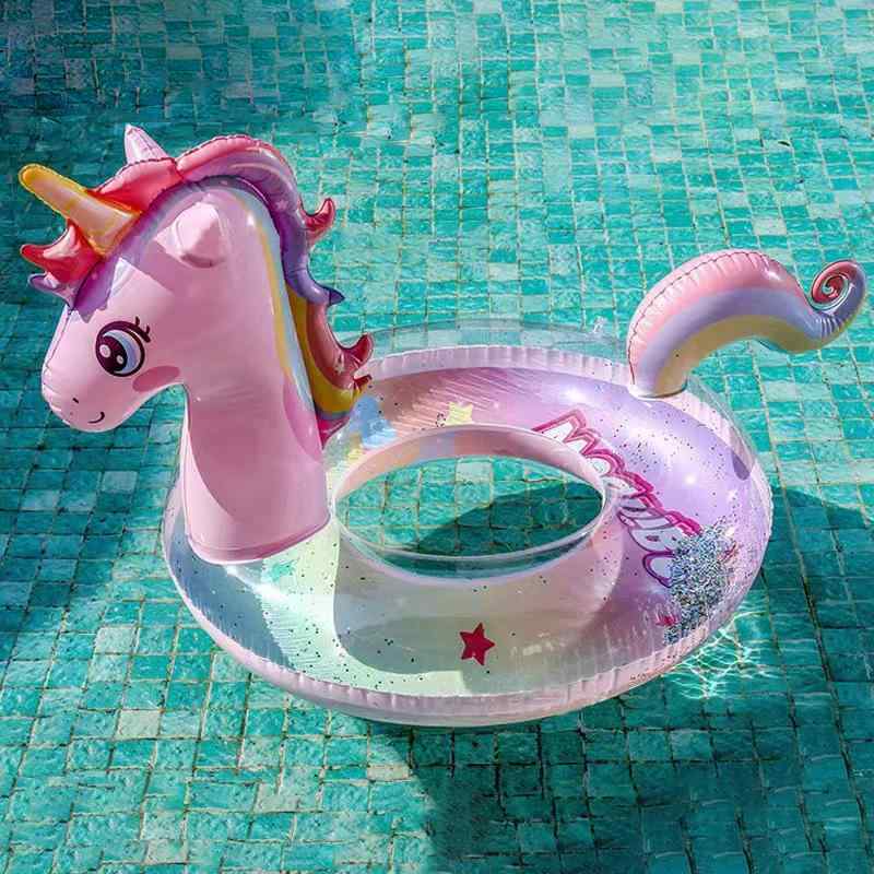 ・カテゴリ: 浮き輪・主な素材: PVC・厚さ: 0.18mm・柄: プリント・対象: 子供・デザイン: レインボーホースピンク、レインボーホースグリーン、ピンククラウンゴース、無尾ユニコーン・サイズ展開: 70#、90#・充気方法: 手動