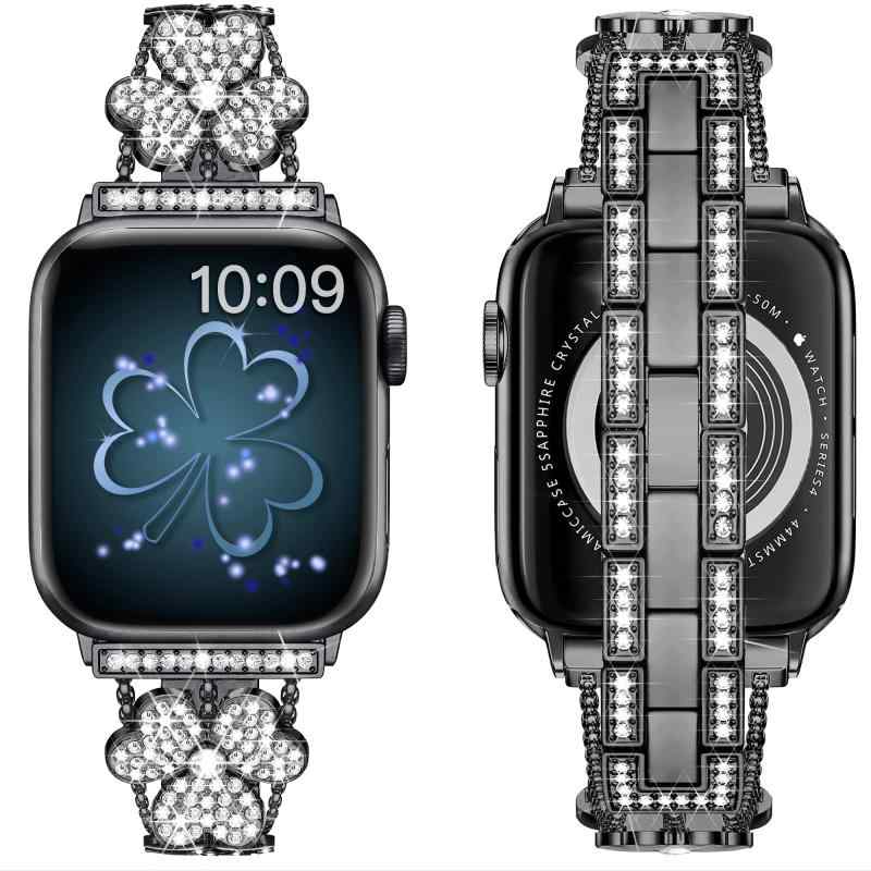 【Daturus】互換Apple Watch バンド アップルウォッチバンド Ultra series 9/8/7/6//5/4/3/2/1対応 アップルウォッチ ベルト ダイヤモンド付き ステンレスベルト 金属ベルト キラキラ 女性向け ...