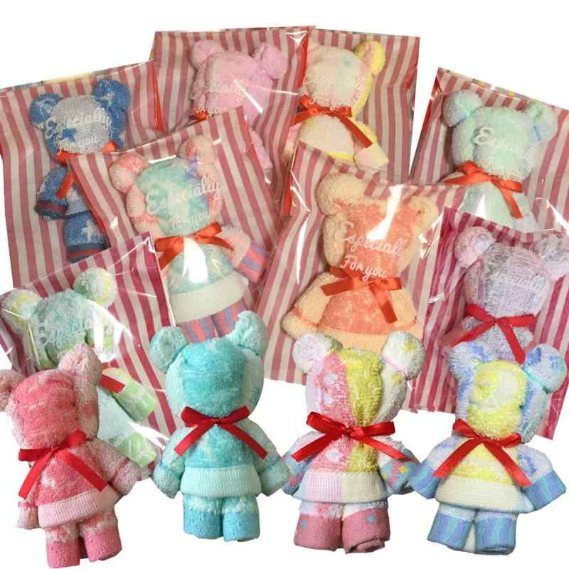 minimumkobe タオル ハンドタオル タオルハンカチ 12個 セット 結婚式 退職 誕生日 お返し 粗品 プチギフト くま タオルベア 柄おまかせ☑ くまになったハンドタオル12個セットです。一つ一つ丁寧に手作りしています。メッセー...