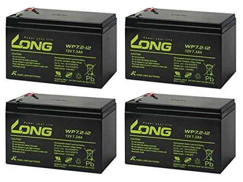 LONG サイクルバッテリー WP7.2-12(産業用鉛蓄電池) 4個セットWP8-12 12SN7.5 NP7-12 PE12V7.2 HP6.5-12 HR9-12 互換 WP7.2-12外形寸法(mm)長さ:151、奥行:65、高さ:...