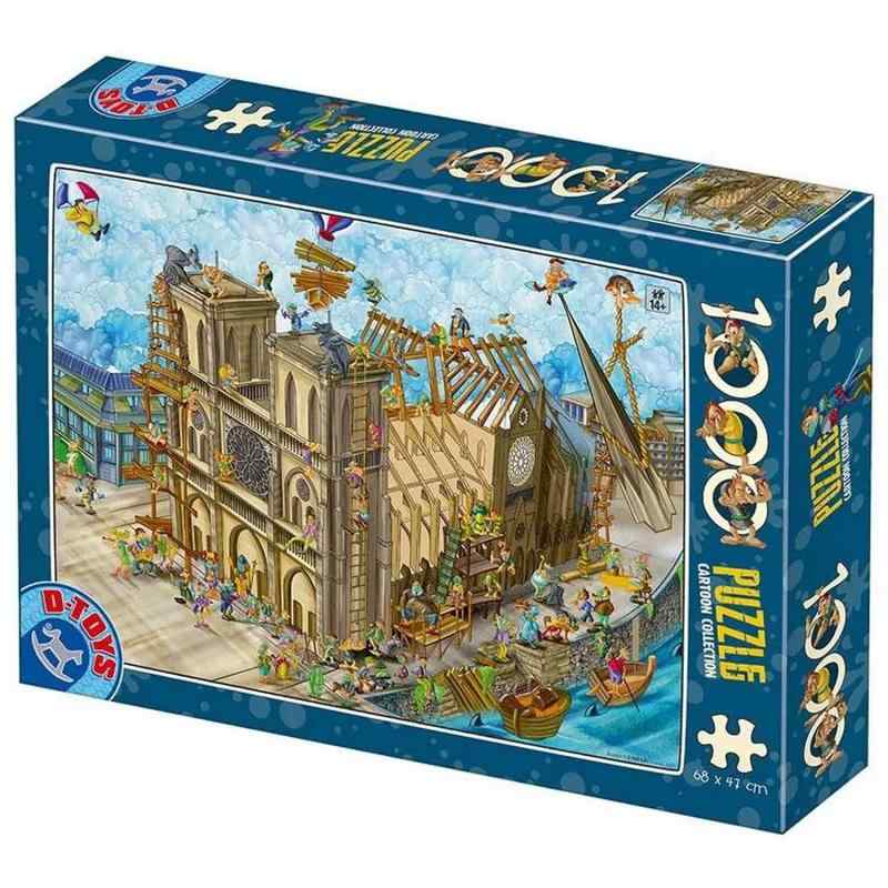 1000ピース ジグソーパズル D-Toys・61218-CC15 Cartoon Collection : Notre Dame 47×68cmピース数:　1000ピース完成サイズ:　47 × 68 cm対応フレーム:　F475685糊は...