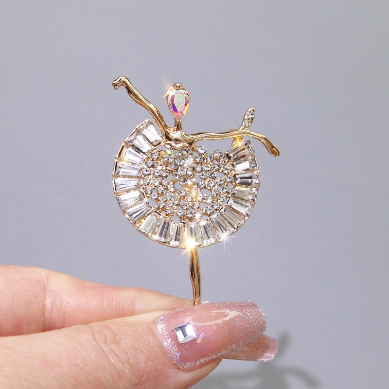 ・素材: 合金・デザイン: バレエガール・モチーフ: キャラクター・加工技術: 電気メッキ・流行要素: 天使・機能: 装飾、チラ見え防止・スタイル: 韓国風・スタイル分類: 爽やか、スウィート・対象: レディース・種類: ブローチ