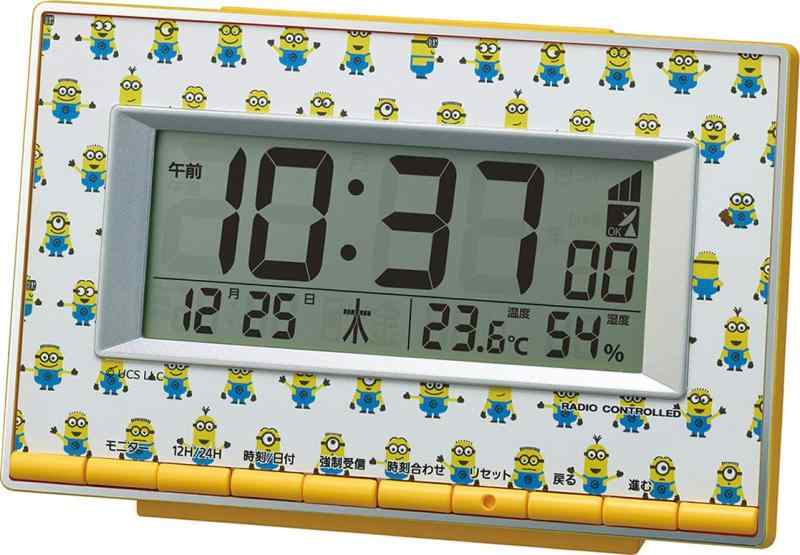 電波 目覚まし時計 ミニオン 8RZ221ME*