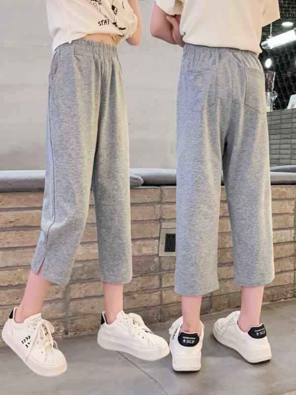 ・カテゴリ: 子供用パンツ・スタイル: 韓国風・素材: 綿 95%・パンツ丈: 7分丈・対象性別: 男女兼用・対象年齢: 中小童（3〜8歳、身長100〜140cm）・デザイン: カジュアルパンツ・生地加工: 柔軟加工・柄: 無地・股上: ハ...