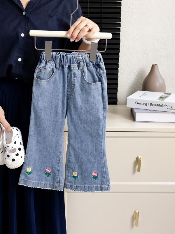 ・カテゴリ: 子供用パンツ・スタイル: 韓国風・素材: デニム（綿 75%）・対象性別: 女の子・対象年齢: 1～3歳（身長 80～100cm）・仕様: ロングパンツ・ウエスト: ミドルウエスト・デザイン: 無地、可愛い、フリル・カラー展開...