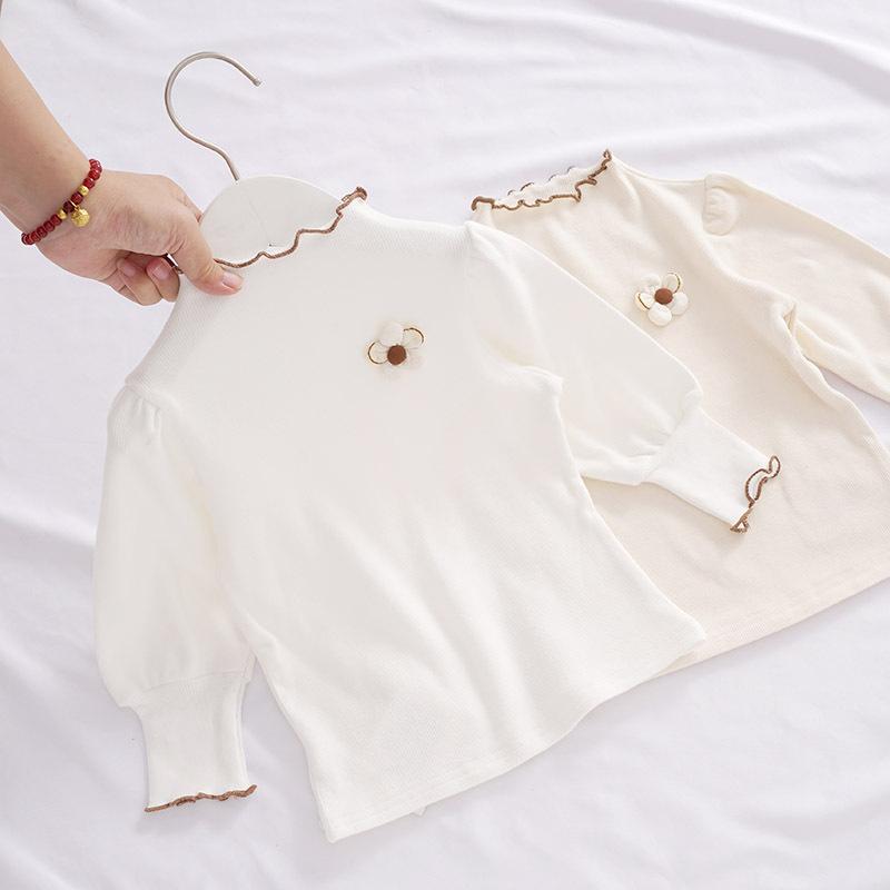 ・カテゴリ: 子ども用Tシャツ・対象性別: 女性・スタイル: 韓国風・フード: なし・袖丈: 長袖・対象年齢: 1〜3歳（身長80〜100cm）、3〜8歳（身長100〜140cm）・生地加工: 柔軟加工・生地素材: ニット・主な素材: ポリ...