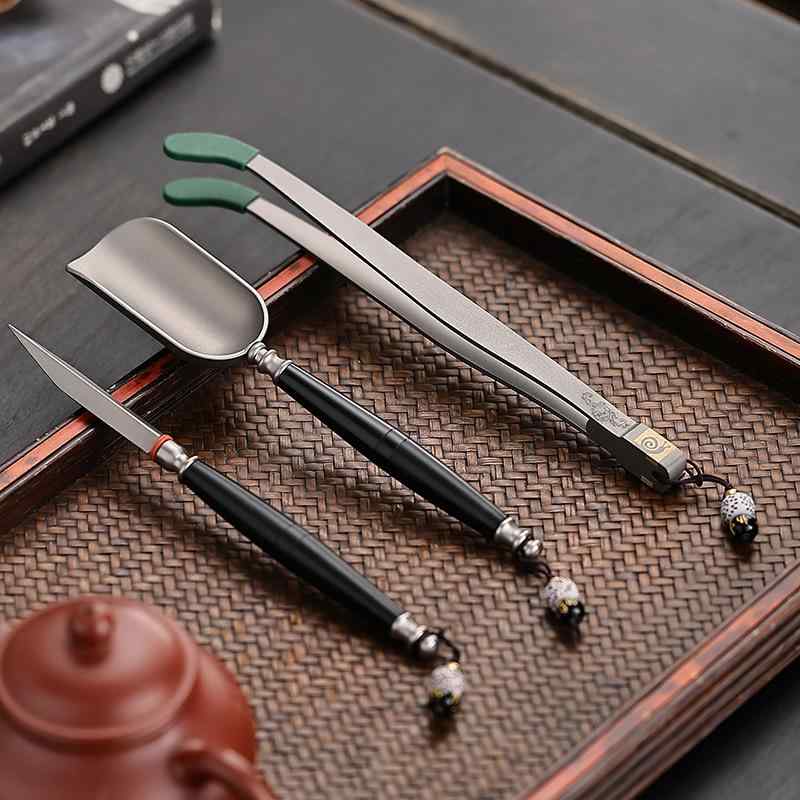 ・カテゴリ: 茶道アクセサリ・素材: チタン、ステンレス・スタイル: 新中華風・カラー展開: 茶挟（ギフトボックス付き）、茶さじ（ギフトボックス付き）、茶針（ギフトボックス付き）、3点セット（ギフトボックス付き）