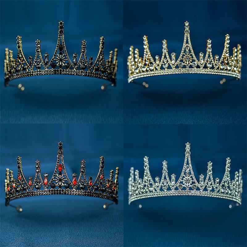 ・カテゴリ: ヘアアクセサリー・主な素材: 合金・スタイル: レディース・デザイン: クラウン・加工技術: 電気メッキ・ストーンの種類: 白水晶・ギフト向けシーン: 結婚式、誕生日、お祝い、記念日・カラー展開: アンティークゴールド（グリー...