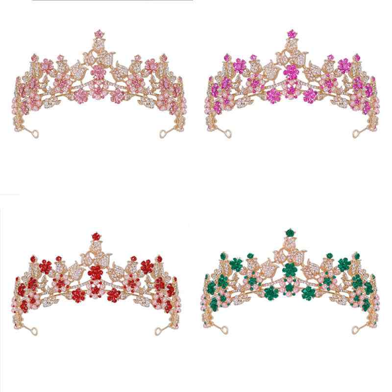 ・カテゴリ: ヘッドドレス・素材: 合金、白水晶・カラー展開: ゴールドホワイト、ゴールドレッド、ゴールドグリーン、ゴールドローズレッド、ゴールドスカイブルー・仕上げ加工: メッキ（銀色メッキ）・スタイル: 欧米風、レディース・デザイン: ...