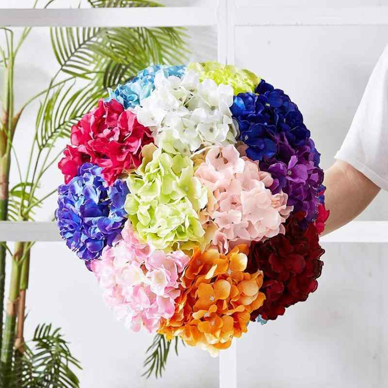 ・カテゴリ: 造花・製法: シルクスクリーン印刷・カラー展開: ホワイト、ブルー、ピンク、ライトブルー、ヌードピンク、イエロー、レッド、オレンジ、ライトブラウン、ダークブラウン、シャンパン、パープル・品種: アジサイ・用途: 結婚式、撮影小...