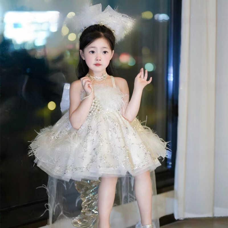 ・カテゴリ: 子供用ドレス・対象: ガールズ・対象年齢: 3〜8歳・生地加工: プリーツ・スタイル: プリンセス・主な素材: ポリエステル・素材割合: 30%以上50%未満・裏地素材: ポリエステル・裏地割合: 50%・カラー展開: ホワイ...