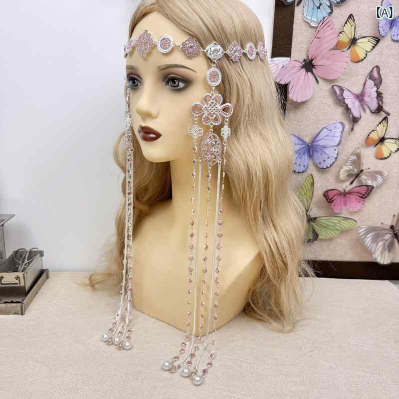 ・カテゴリ: ヘアアクセサリー・スタイル: レディース・モチーフ: 幾何学・処理プロセス: り・カラー展開: ラグジュアリークリスタルピンク少女心ヘッドドレスセット・トレンド要素: 蝶