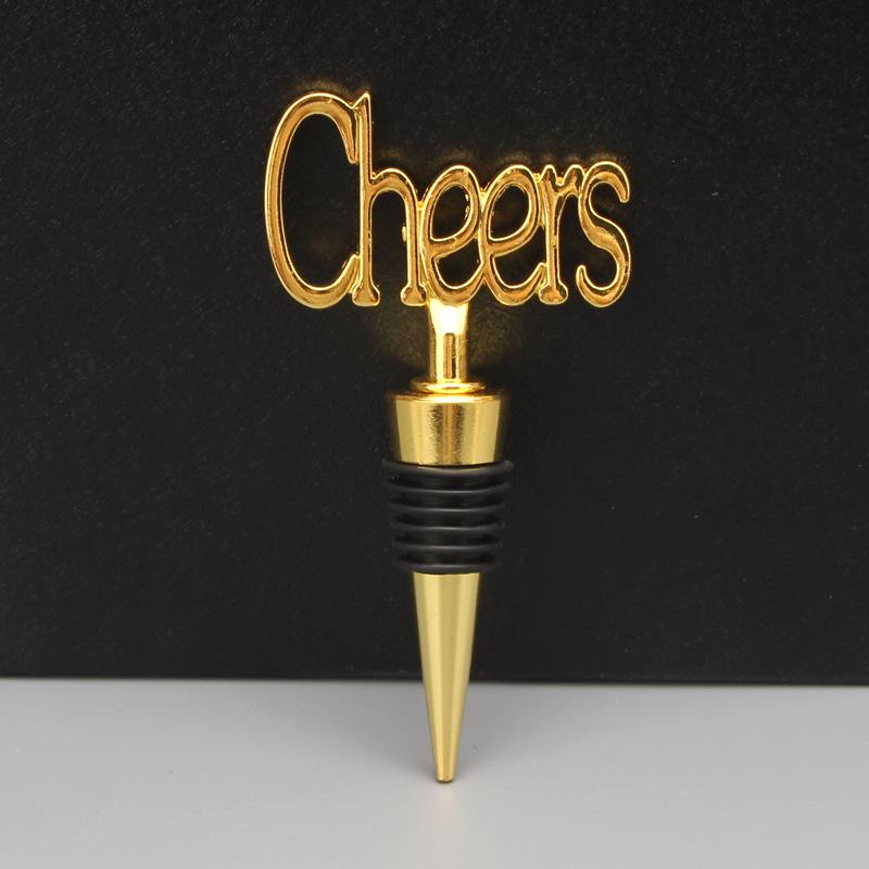 ・カテゴリ: 酒瓶塞・スタイル: 現代ミニマル・仕様: cheers ゴールドワイン栓・ギフト適用機会: 結婚祝い