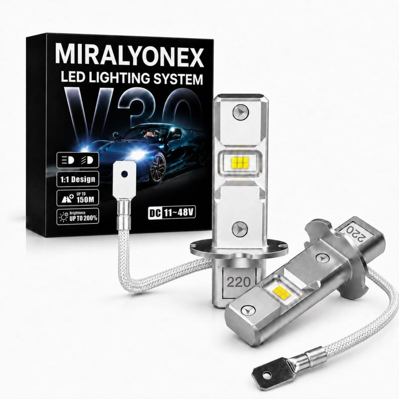 3 LEDフォグランプ ホワイト 12V/24V兼用 28LM 高輝度 65K トラック対応 小型 角度調整 2個【視認性と明るさの向上】3 LEDフォグライトバルブは先進的なCSP LEDチップを採用し、65Kのクリアな白色光で視認性を最...