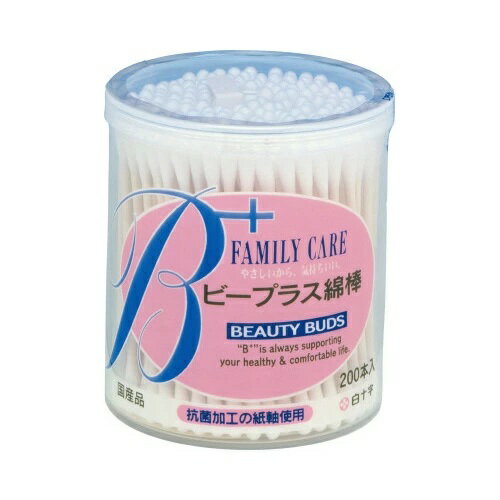 白十字 ファミリーケア ビープラス綿棒 商品説明 『白十字 ファミリーケア ビープラス綿棒』 耳・目・鼻・おへそなどお日常のお手入れや、メイクアップの仕上げに。 抗菌加工の紙軸綿棒。 【白十字 ファミリーケア ビープラス綿棒　詳細】 原材料...