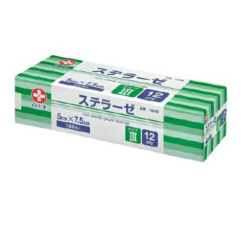 白十字 ステラーゼ 5cm*7.5cm タイプIII 12折 商品説明 『白十字 ステラーゼ 5cm*7.5cm タイプIII 12折』 ◆タイプIII 12折の医療用ガーゼです。 ◆裁断面を内側に折りたたんでいるため、乱糸が出にくい仕様に...