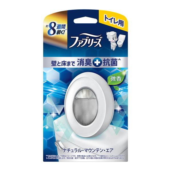 ファブリーズ 消臭芳香剤 トイレ用 ナチュラル・マウンテン・エア 本体 商品説明 『ファブリーズ 消臭芳香剤 トイレ用 ナチュラル・マウンテン・エア 本体』 ◆壁と床まで消臭+抗菌 約8週間続く！※1 ◆トイレの床は汚いけど毎回は掃除しきれ...