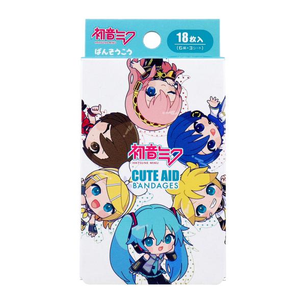 サンタン　初音ミク CUTE AID ばんそうこう 18枚入 商品説明 『サンタン　初音ミク CUTE AID ばんそうこう 18枚入』 動画で人気の初音ミクの絆創膏です。 デザインは6種類。 【サンタン　初音ミク CUTE AID ばんそ...