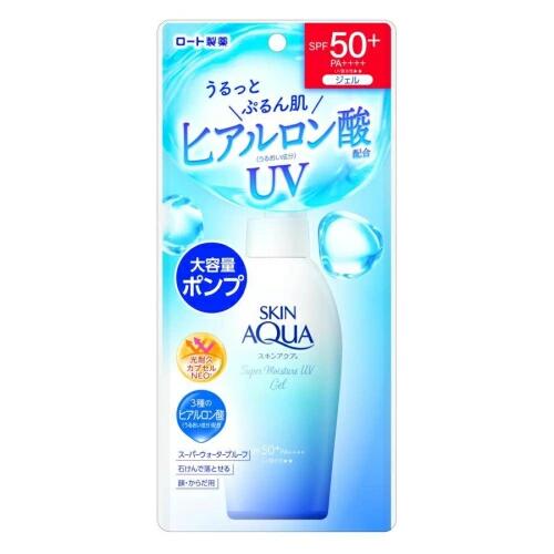 スキンアクアスーパーモイスチャーUVジェルポンプ SPF50+ PA++++ 商品説明 『スキンアクアスーパーモイスチャーUVジェルポンプ SPF50+ PA++++ 』 ◆優れたUVカット力と使用感の良さだけでなく、塗るたび肌がうるおう日...