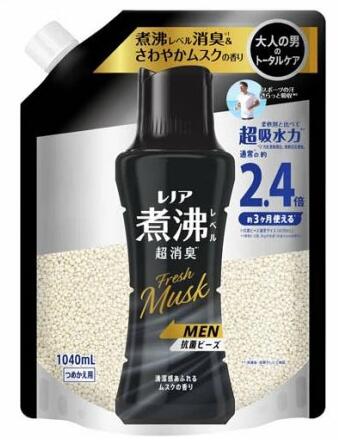 レノア 煮沸レベル超消臭 抗菌ビーズ MEN Fresh Musk 清潔感あふれるムスク 詰め替え 商品説明 『レノア 煮沸レベル超消臭 抗菌ビーズ MEN Fresh Musk 清潔感あふれるムスク 詰め替え』 ◆煮沸レベル消臭※1＆さわ...