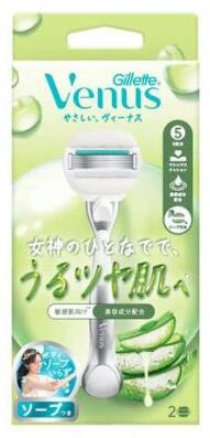 ジレット ヴィーナス うるツヤ肌 敏感肌むけ 5枚刃 カミソリ ホルダー 商品説明 『ジレット ヴィーナス うるツヤ肌 敏感肌むけ 5枚刃 カミソリ ホルダー』 ◆女神のひとなでで、うるツヤ肌へうるツヤ肌※へ (1)ソープ付き。ボディーソー...