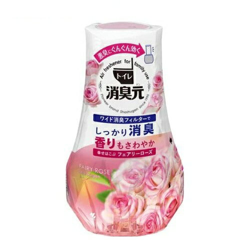 小林製薬 トイレの消臭元 置き型 幸せはこぶフェアリーローズ 商品説明 『小林製薬 トイレの消臭元 置き型 幸せはこぶフェアリーローズ』 ◆デコボコ加工の「ワイド消臭フィルター」が悪臭をキャッチ！イヤなニオイをしっかり消臭します。 ◆ピンク...