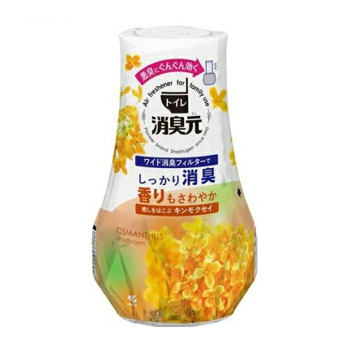 小林製薬 トイレの消臭元 置き型 癒やしを運ぶキンモクセイ 商品説明 『小林製薬 トイレの消臭元 置き型 癒やしを運ぶキンモクセイ』 ◆デコボコ加工の「ワイド消臭フィルター」が悪臭をキャッチ！イヤなニオイをしっかり消臭します。 ◆庭先に咲く...