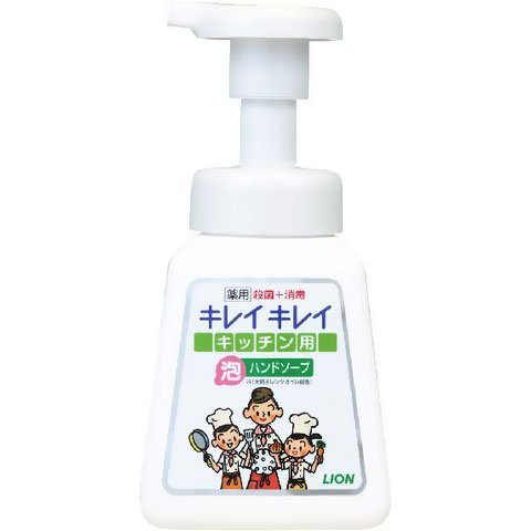 ライオン キレイキレイ キッチン泡ハンドソープ 本体 230ml 商品説明 『ライオン キレイキレイ キッチン泡ハンドソープ 本体 230ml』 生肉の脂汚れ、生魚のニオイまでしっかり落とすだけでなく、サッとすすげて手肌にやさしい泡で出るタ...