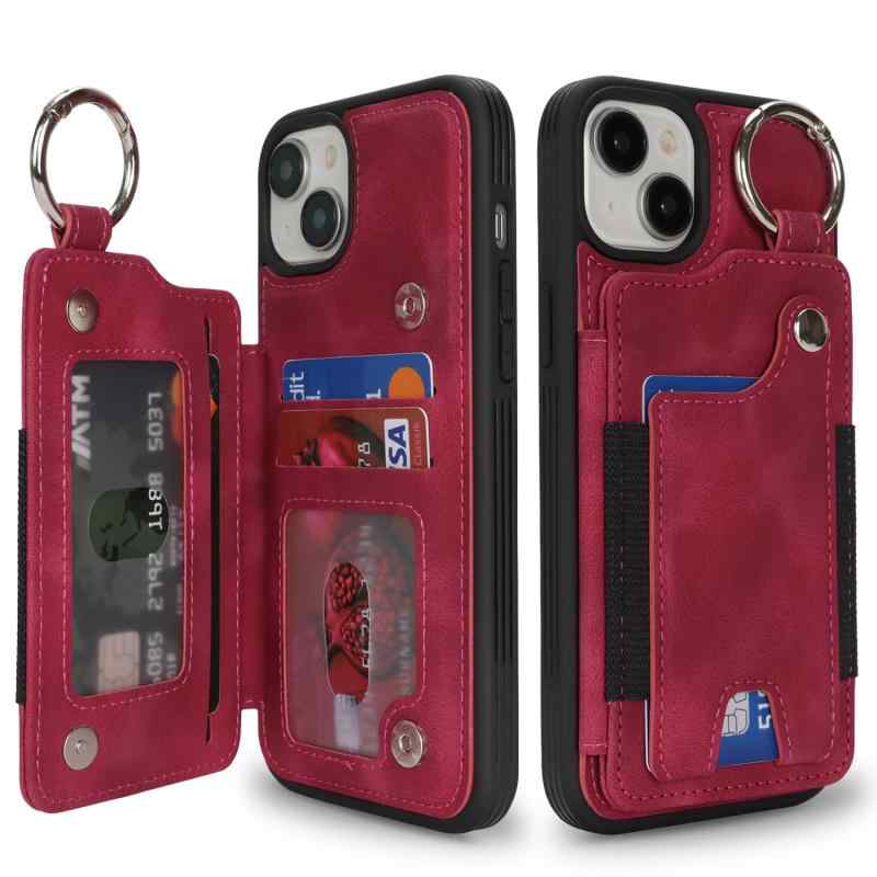 SailorTech ケース iPhone 15 Plus 背面ケース翻盖型 指リング機能付きカード ホルダー付き女性用, アイフォン15 Plus 手帳ケース 横置き機能 スロット付き おしゃれなケース iPhone 15 Plus ケー...