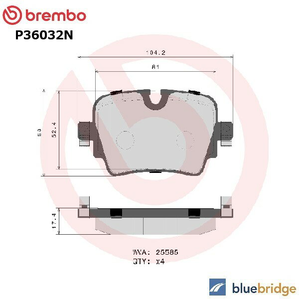 【製品概要】 リア ブレーキパッド 1台分 新品　BREMBO製　低ダスト 【メーカー】 ジャガー 【車種】 Fタイプ X152系 (2013-) 2.0L J60XB J60XC 3.0L J608A J608C 5.0L J60MA J...