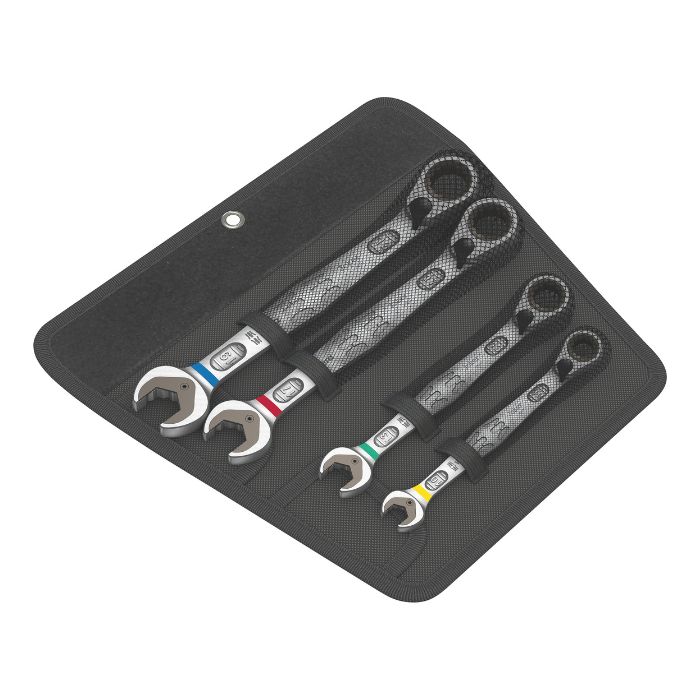 Wera 6001 Joker Switch 4 Set 1 ジョーカー 6001 両口（スパナ/レバーラチェット）4本組（05020090001） 収納ケース付き HoldingFunction機構あり ＜製品　セット内容（4点）＞ ・6...