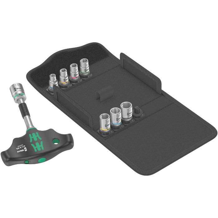 Wera Kraftform Kompakt 400 RA Set 2 クラフトフォーム400セット 差替式 T型ハンドル ソケット（05004187001） 収納ケース付き ラチェット機能付きのT型ハンドルと長さ23mmのショートサイズの...