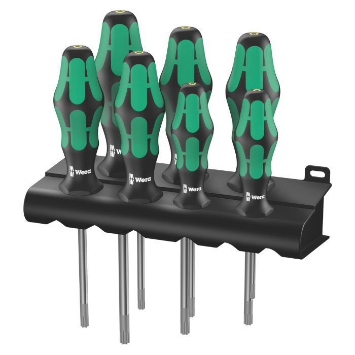 Wera 367/7 HF Rack TORX Screwdriver Set 7 pieces HFトルクスドライバーセット 7本組（05223161001） ラック付き ＜製品　セット内容（7点）＞ ・トルクスドライバー HF TORX...