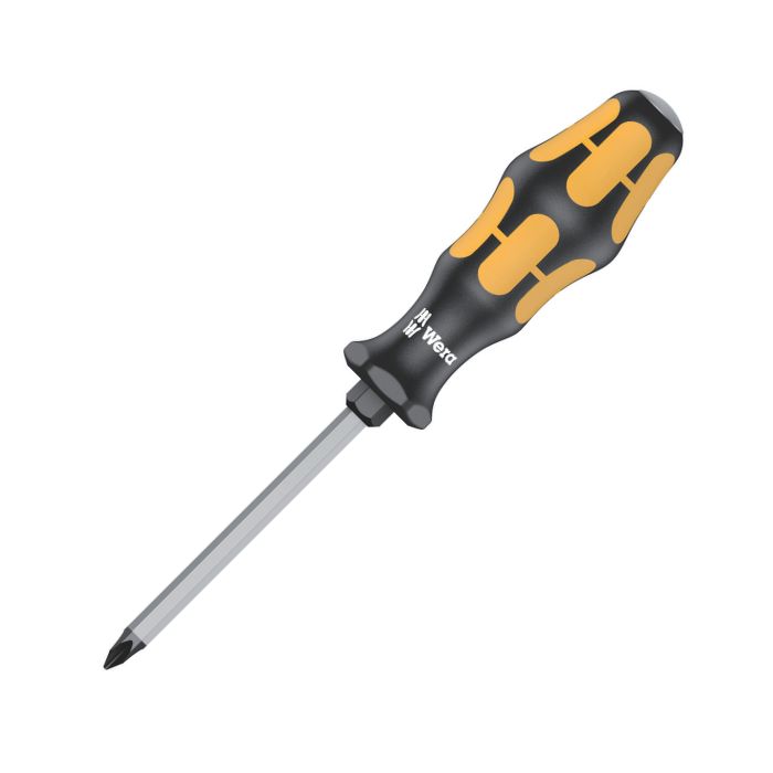Wera 917 SPH Screwdriver PH 2 x 100 mm 貫通プラスドライバー プラス2番 黄色（05017010001） Chisel（チゼル） IMPACT CAPをハンマーで叩きタガネのように使用可能です。 hex...