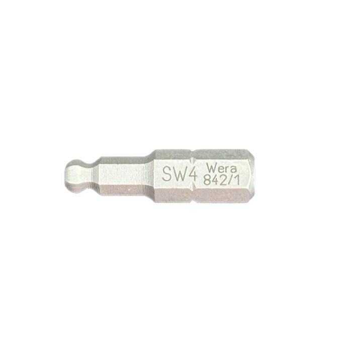 Wera 842/1 Z bits 4.0 x 25 mm 六角ボールポイントビット（05056354001） 対辺 4.0mm 全長 25 mm ■モニター環境により実際の商品の発色と異なる場合があります。パッケージデザインやサイズ表記等...