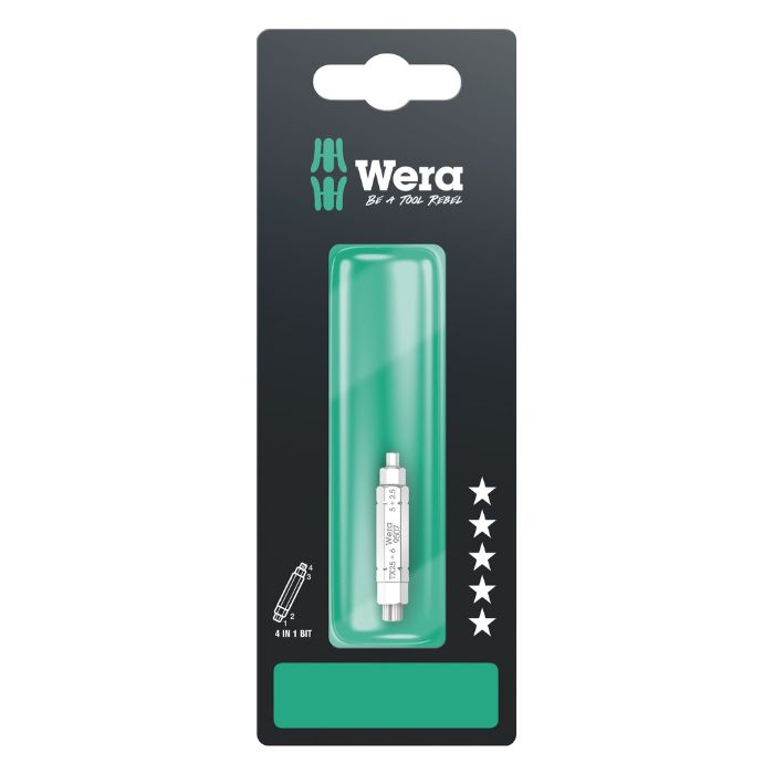 Wera 9507 4in1 Bit 2 4-in-1ビット 2（05073202001） ＜製品＞ 9507 4in1 Bit 2 SB ( TX25 + HEX6 / HEX2.5 + HEX5 ) 37 mm ------------...